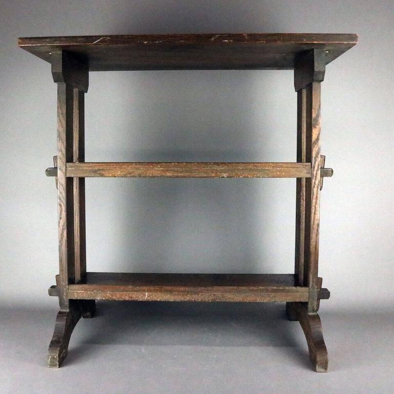 Antique Roycroft Little Journeys Mission Oak Book Stand, circa 1910 at ...