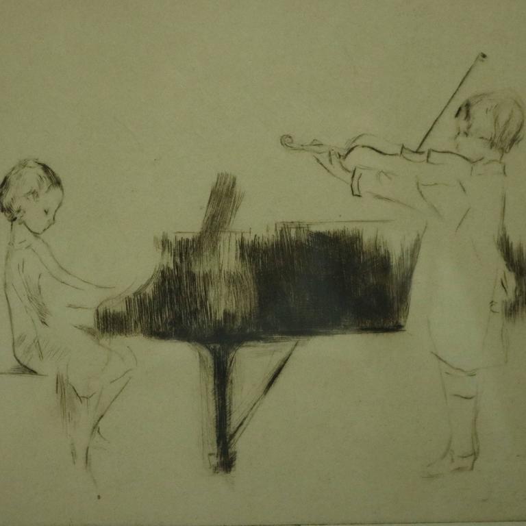 Antique Dry Point Etching Artist's Proof by M. Ryerson "The Hayden ...