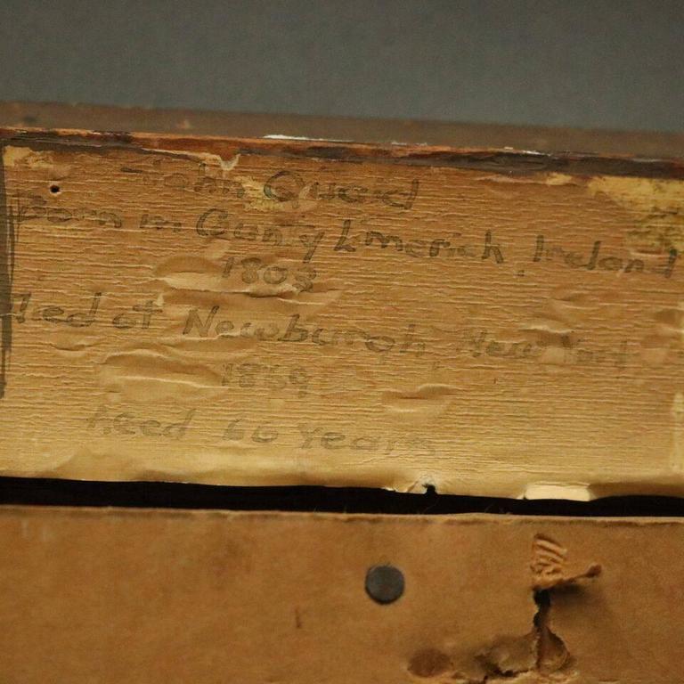 Antique Irish Oil on Canvas Portrait Painting of John Quaid, circa 1860 ...