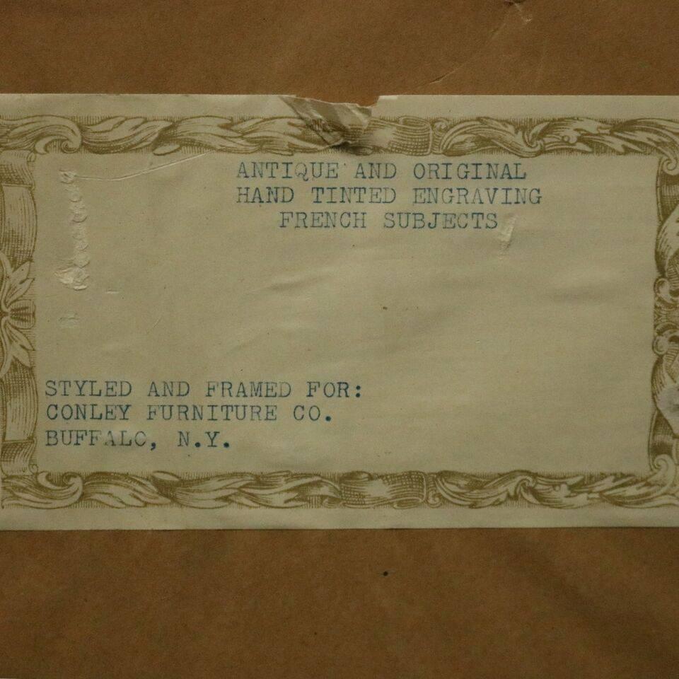 Antique French Hand Tinted Print "Le Menuet de La Mariee" by P L ...