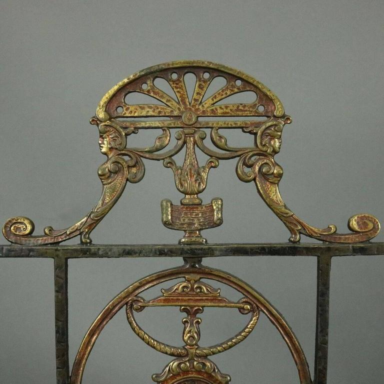 Antique Neoclassical Roman Wrought Iron and Bronze Throne or Curule ...