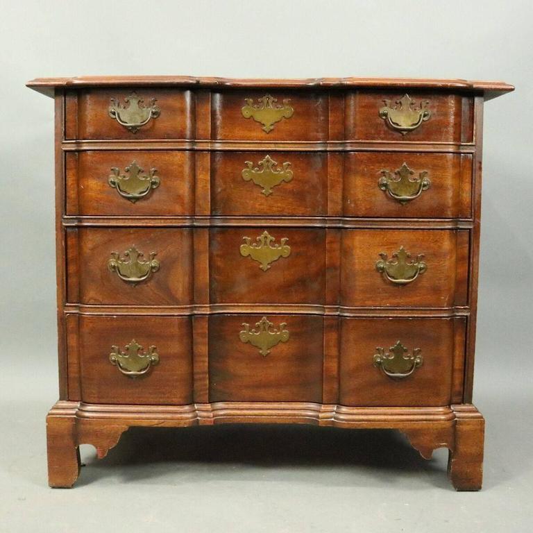 Chippendale Style Mahogany and Bronze Block Front Butler's Chest, circa ...