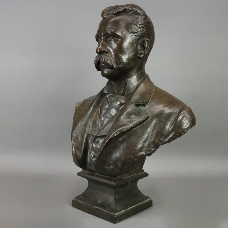 Antique 3/4 Bronze Bust of Teddy Roosevelt by B. Feinberg, New York ...