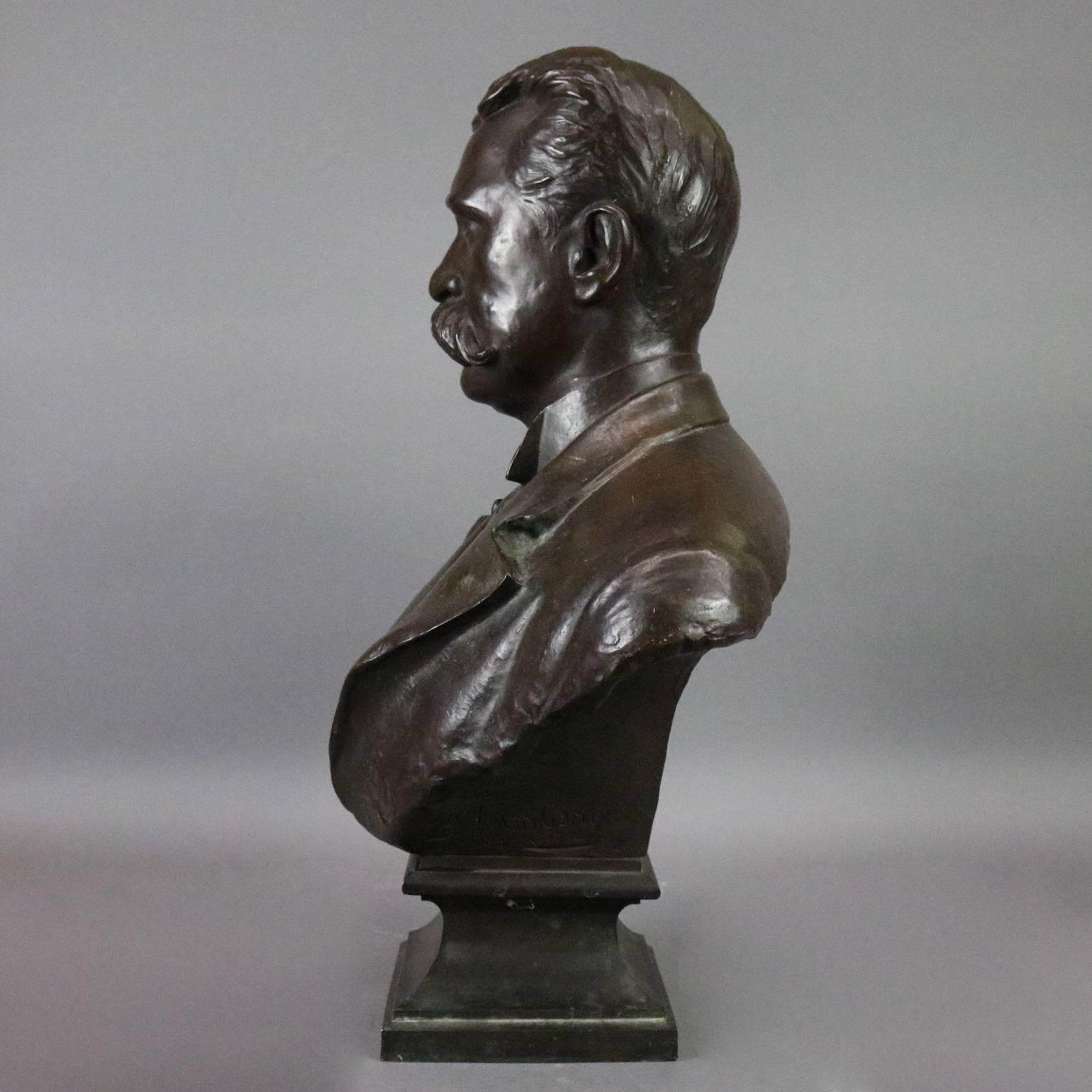 Antique 3/4 Bronze Bust of Teddy Roosevelt by B. Feinberg, New York ...