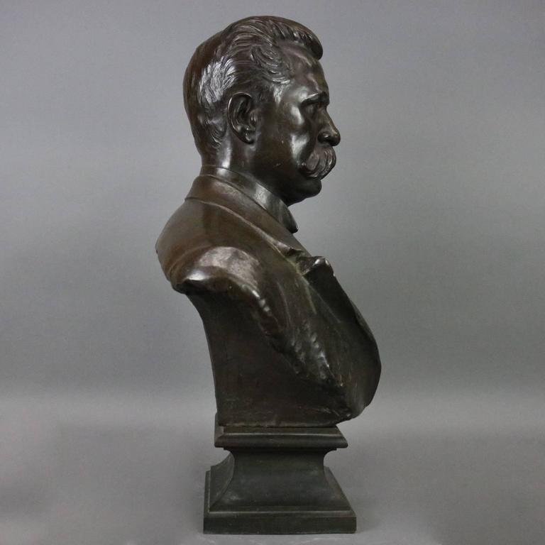 Antique 3/4 Bronze Bust of Teddy Roosevelt by B. Feinberg, New York ...
