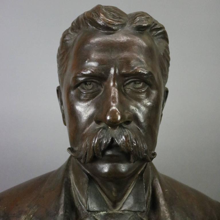 Antique 3/4 Bronze Bust of Teddy Roosevelt by B. Feinberg, New York ...