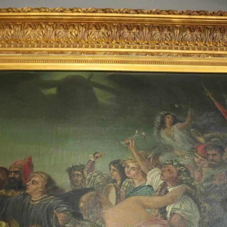 Antique Old Master Copy Oil on Canvas Renaissance Allegorical Painting ...