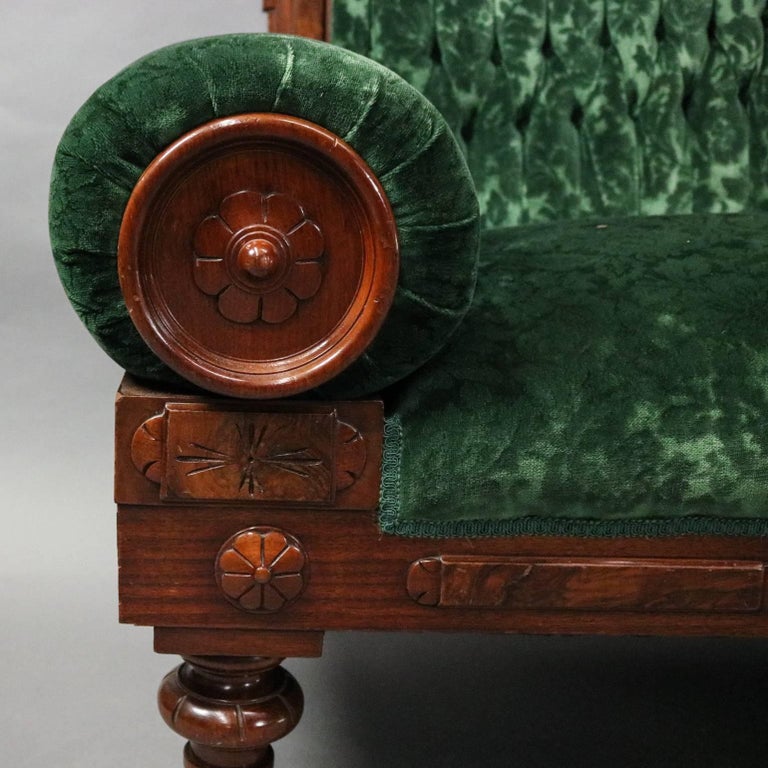 Antique Carved Walnut Eastlake Six-Piece Parlor Set with Velvet ...