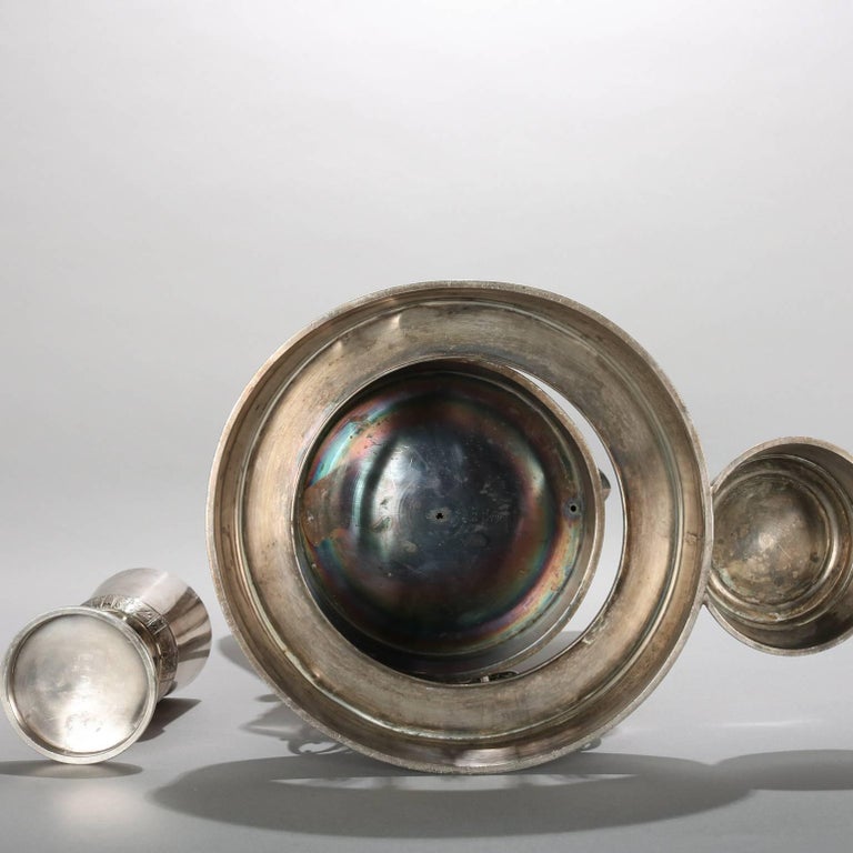 Antique Pairpoint Embossed Silver Plate Tilting Beverage Pitcher with ...