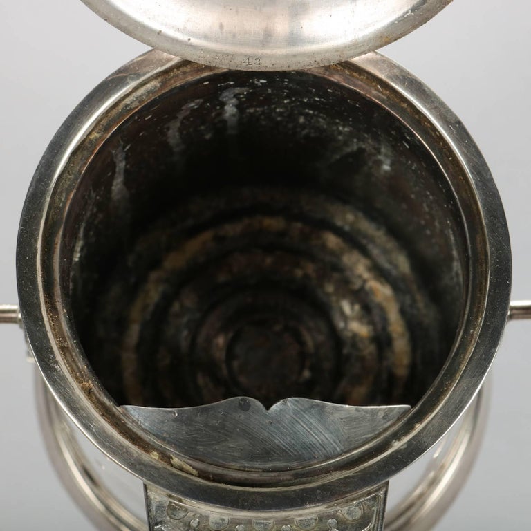 Antique Pairpoint Embossed Silver Plate Tilting Beverage Pitcher with ...