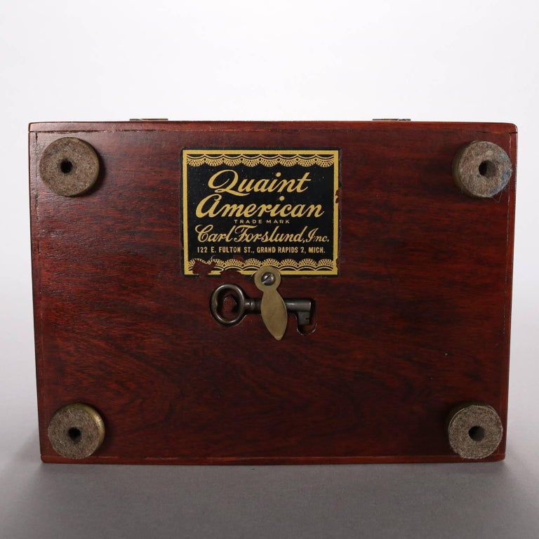 Georgian Style Mahogany "Quaint American" by Carl Forsund Perfume Caddy ...