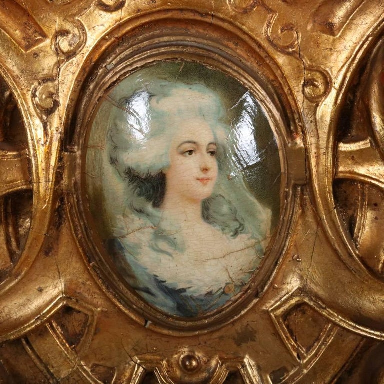 Monumental Antique French Marie Antoinette Pierced Giltwood over Mantel ...