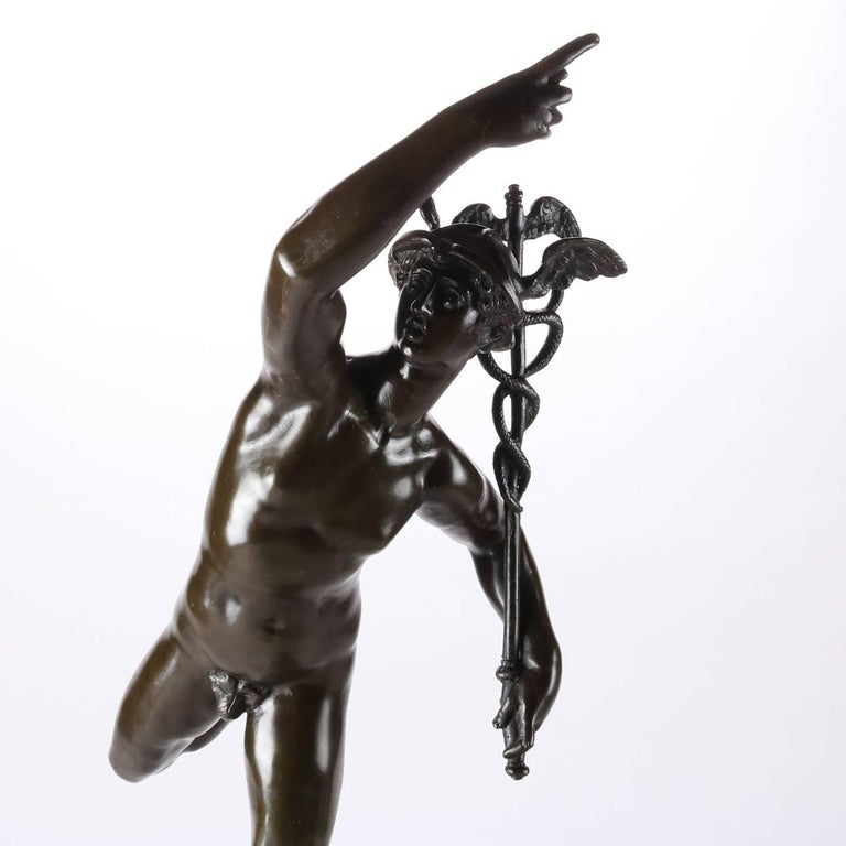 Antique Classical Bronzed Statue of Roman God Mercury, 19th Century at ...