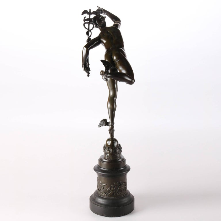 Antique Classical Bronzed Statue of Roman God Mercury, 19th Century at ...