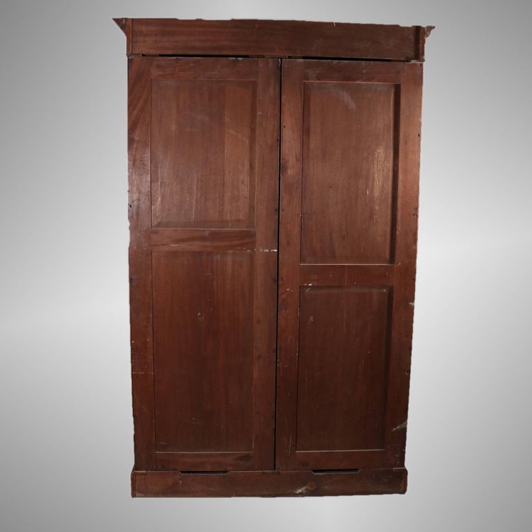 Antique English Edwardian Inlaid and Banded Satinwood Mirrored ...