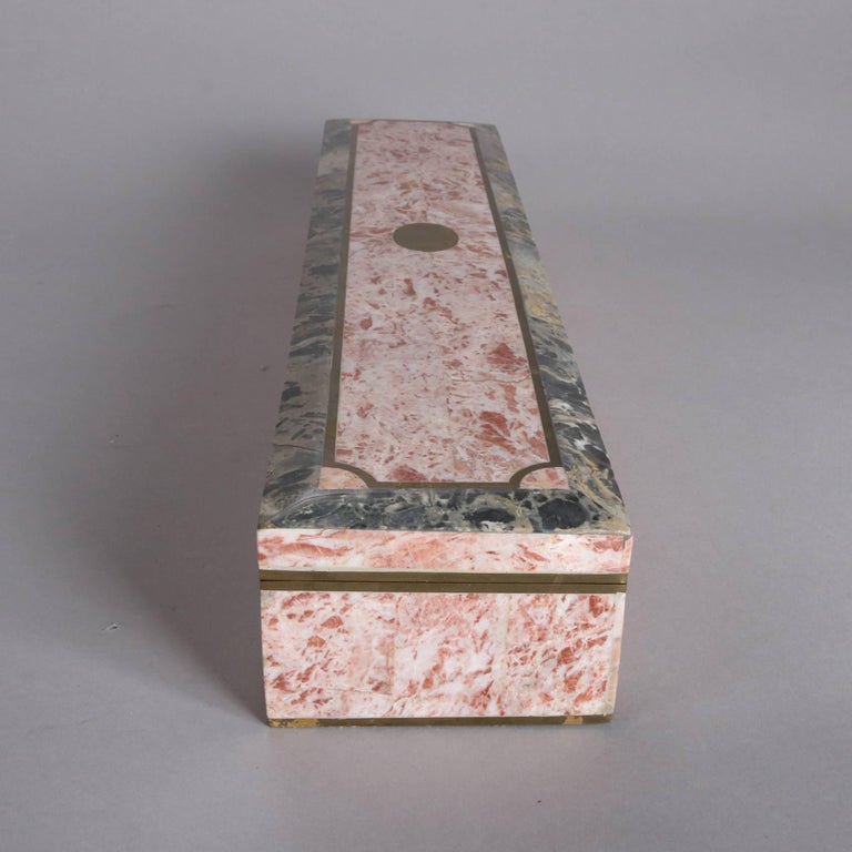 Antique Neoclassical Marble, Bronze and Cedar Inlaid Cigar Humidor ...