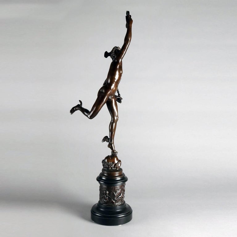 Antique Classical Bronze Statue "Flying Mercury" after Giovanni de ...