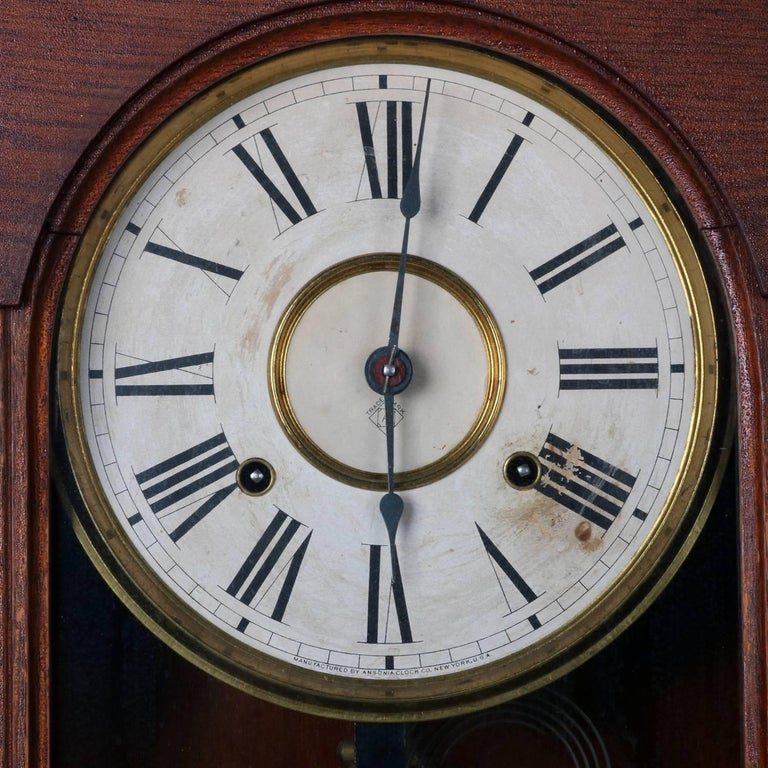 Ansonia Oak "Queen Elizabeth" Time and Strike Regulator Clock, 19th ...