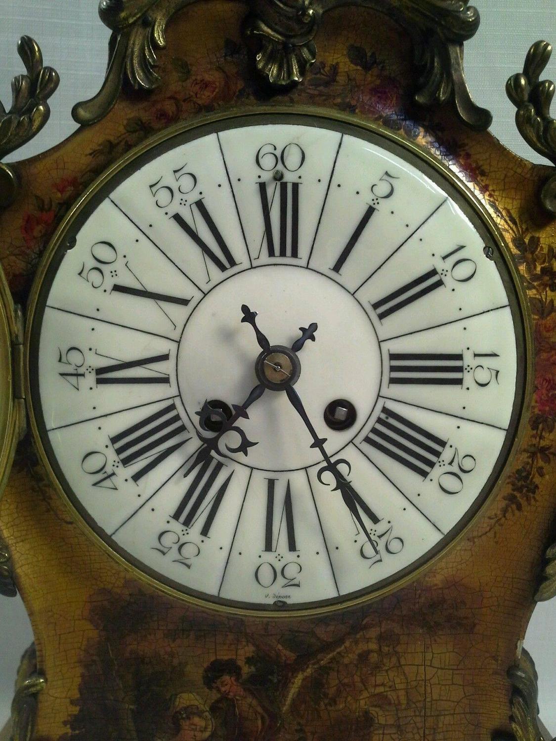Antique Louis XIV Vernis Martin Mantel Clock, circa 1880 For Sale at ...