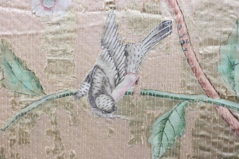 Rare Antique Chinese Silk Tapestry W/Ming Tree Pattern, circa 1870 at ...