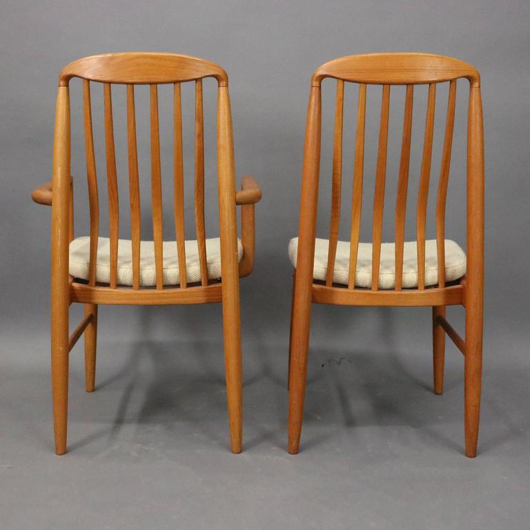 Mid Century Danish Modern Dining Room Set, Table and Six Chairs, circa ...