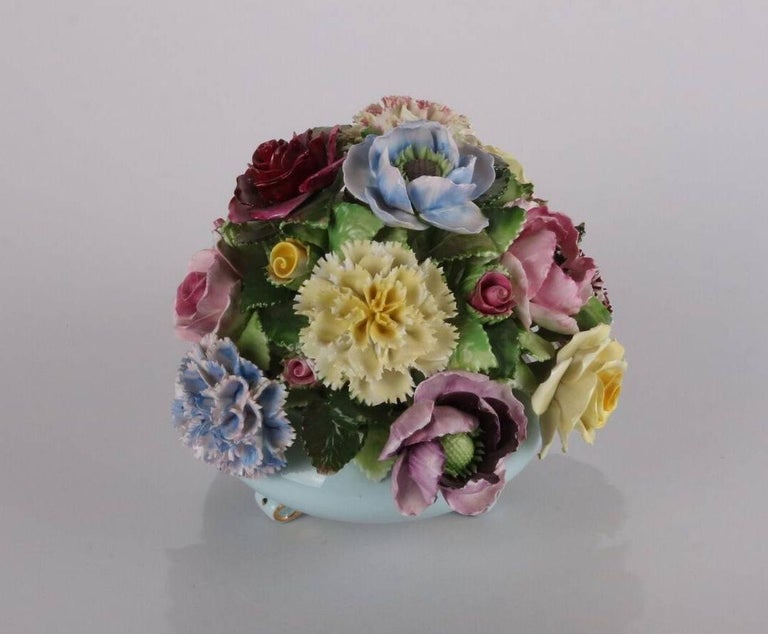 English Royal Adderley Hand-Painted and Gilt Bone China Floral Bouquet ...