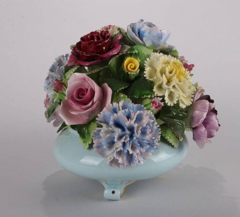 English Royal Adderley Hand-Painted and Gilt Bone China Floral Bouquet ...