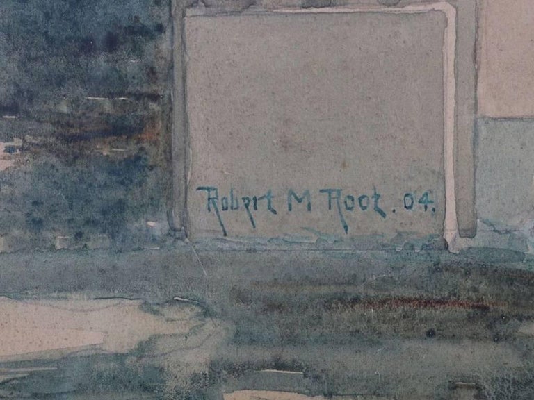 Art Nouveau Watercolor Painting of Portrait of Classical Woman by ...