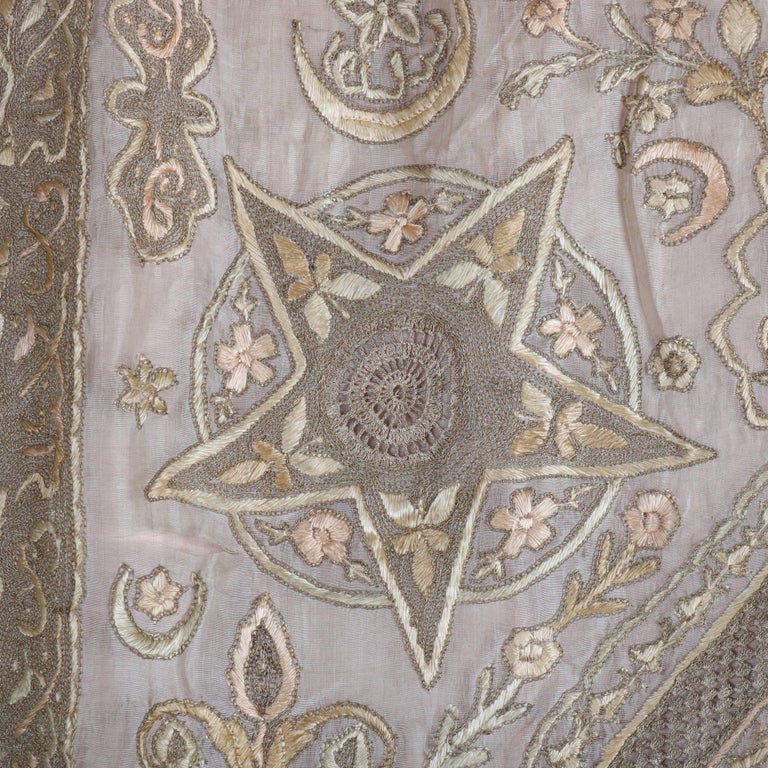 Antique Syrian Persian Embroidered Silk Prayer Niche Wall Tapestry ...