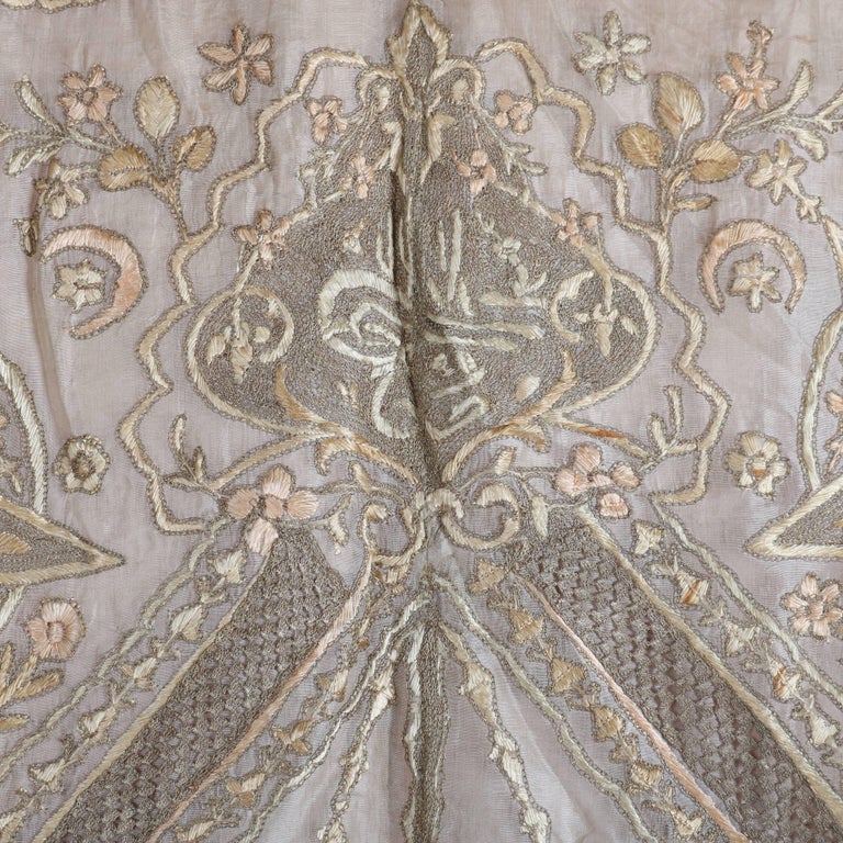 Antique Syrian Persian Embroidered Silk Prayer Niche Wall Tapestry ...