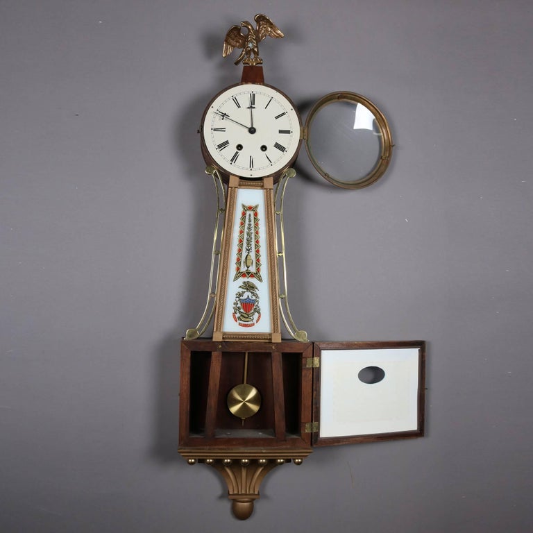 Federal Style Nautical Battle Scene Banjo Wall Clock by Aaron Willard ...