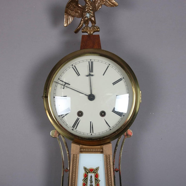 Federal Style Nautical Battle Scene Banjo Wall Clock by Aaron Willard ...