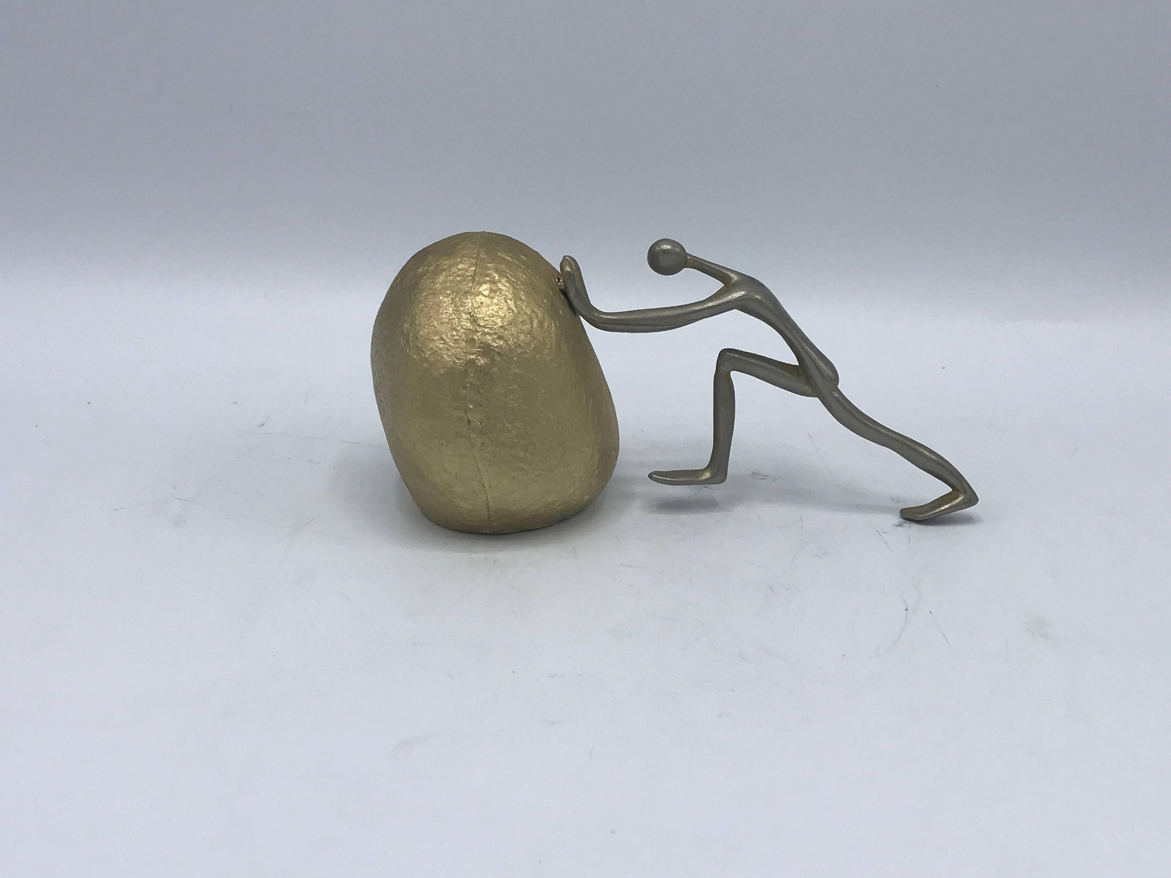 1970s Ted Arnold Gold Sisyphus Sculpture Paperweight at 1stDibs | ted ...