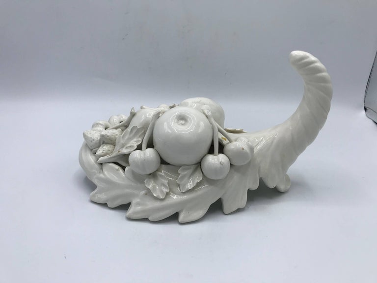 1960s, Italian Ceramic Fruit Cornucopia Centerpiece Sculpture at 1stDibs