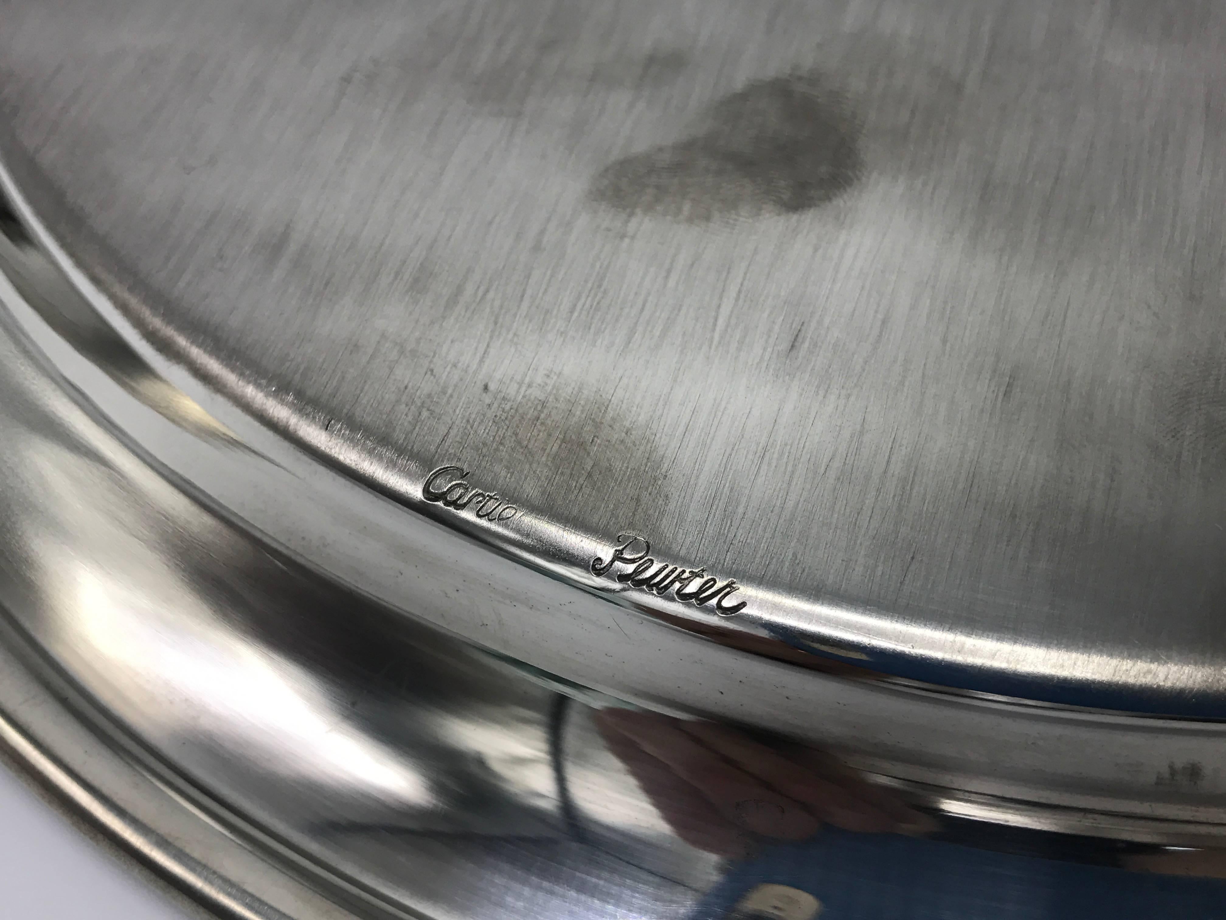 1960s Cartier Silver Serving Plate with Box For Sale at 1stDibs ...