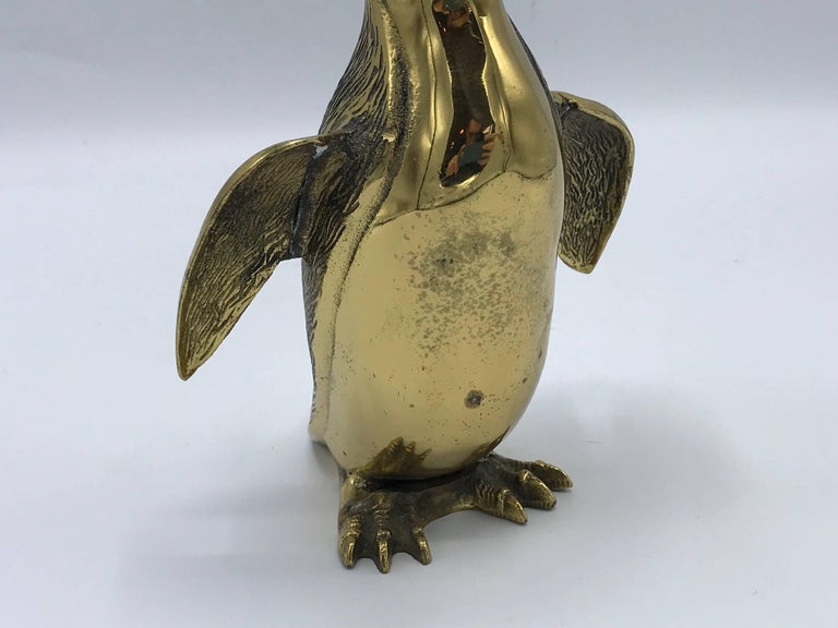 1970s Brass Penguin Sculpture at 1stDibs | vintage brass penguin