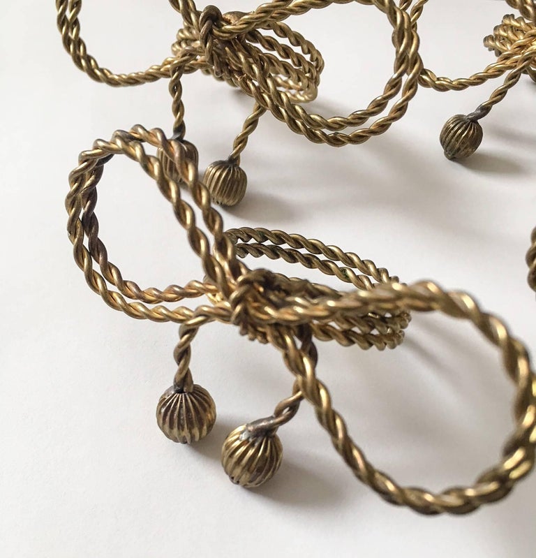 1960s Italian Brass Rope Bow Napkin Rings, Set of Four at 1stDibs ...