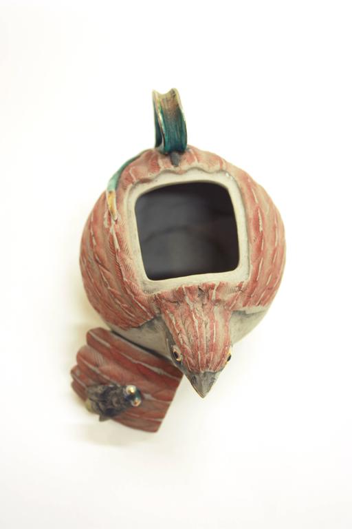 Banko Earthenware Teapot 19th Century Meiji Japanese Ceramics, Quail ...