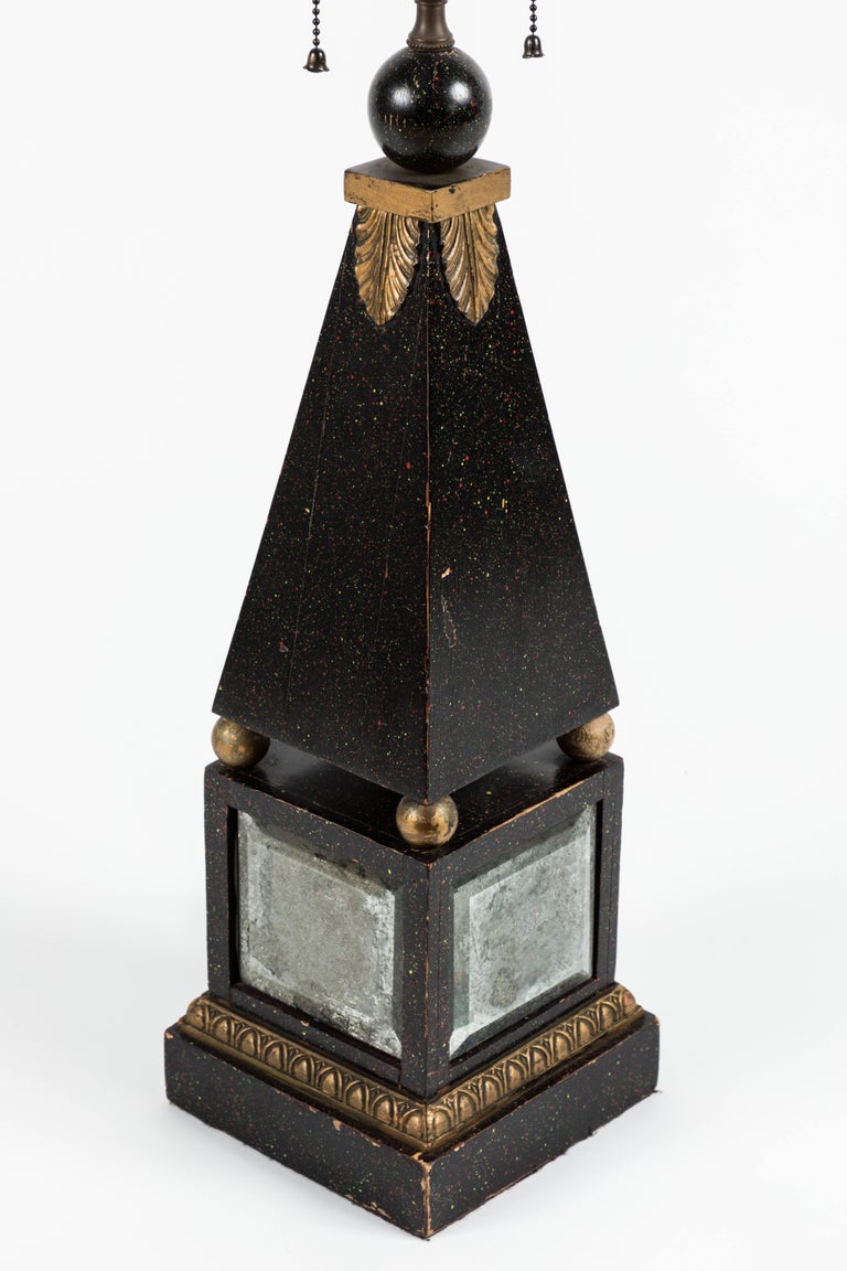Pair of 'Hollywood Regency' Obelisk Lamps For Sale at 1stDibs