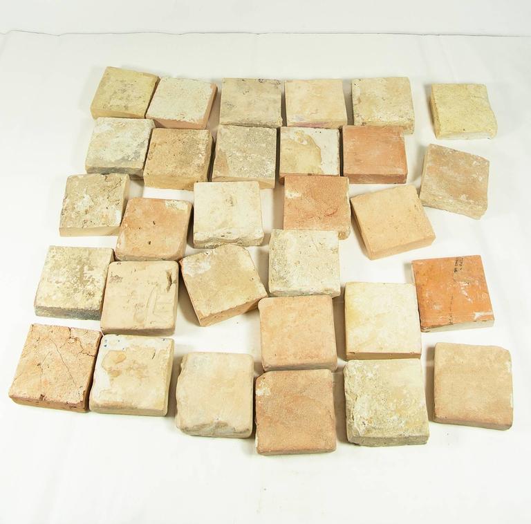 Set of 30 Antique Rustic Italian Hand-Painted Faience Tiles For Sale at ...