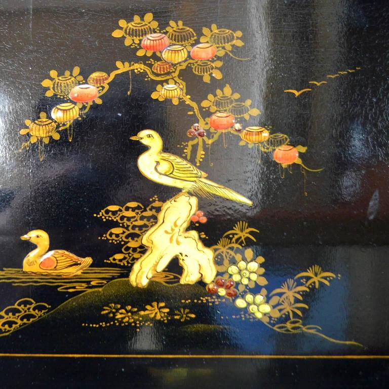 Monington and Weston Piano in Chinoiserie Style with Matching Stool at ...