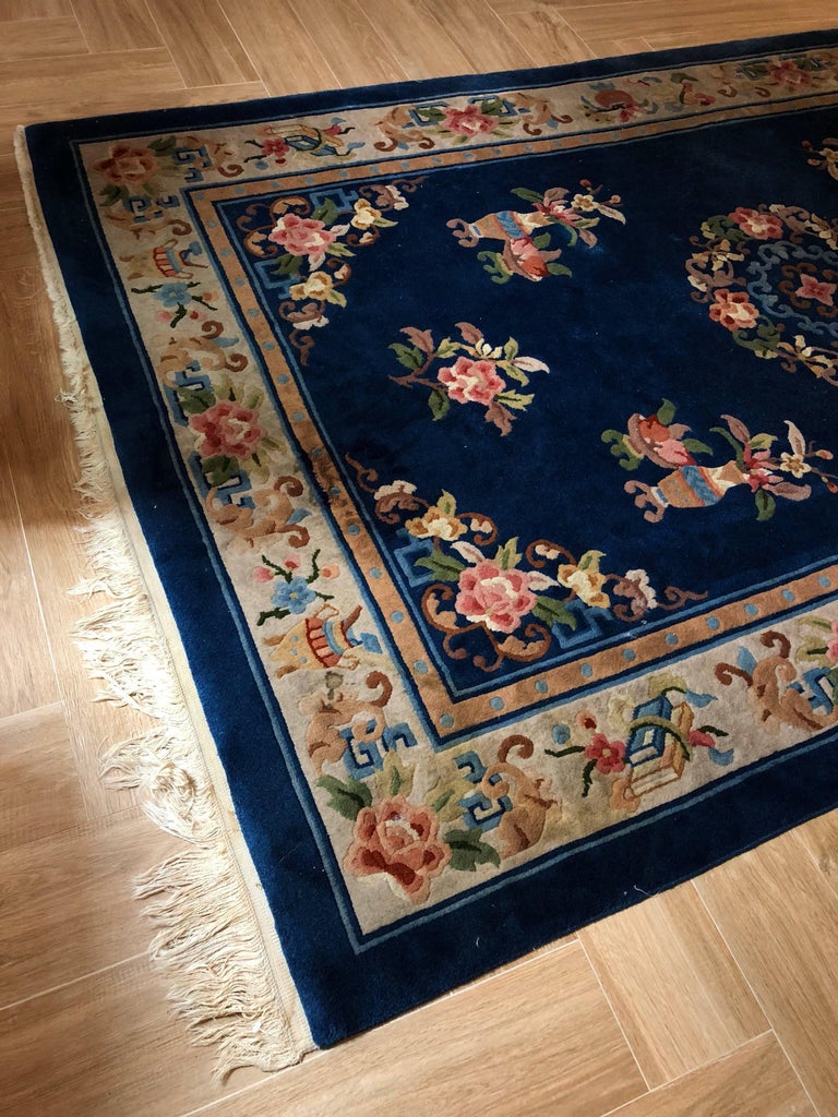 Italian Floral Wool Carpet 2,50 m at 1stDibs