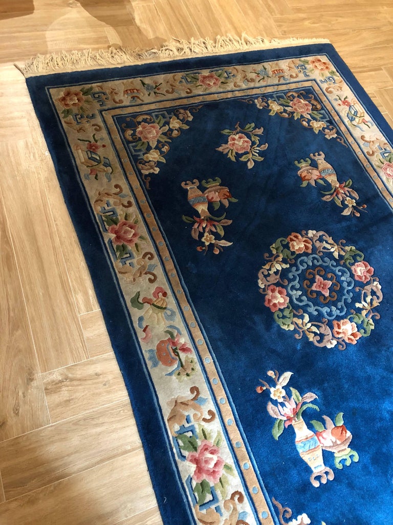 Italian Floral Wool Carpet 2,50 m at 1stDibs