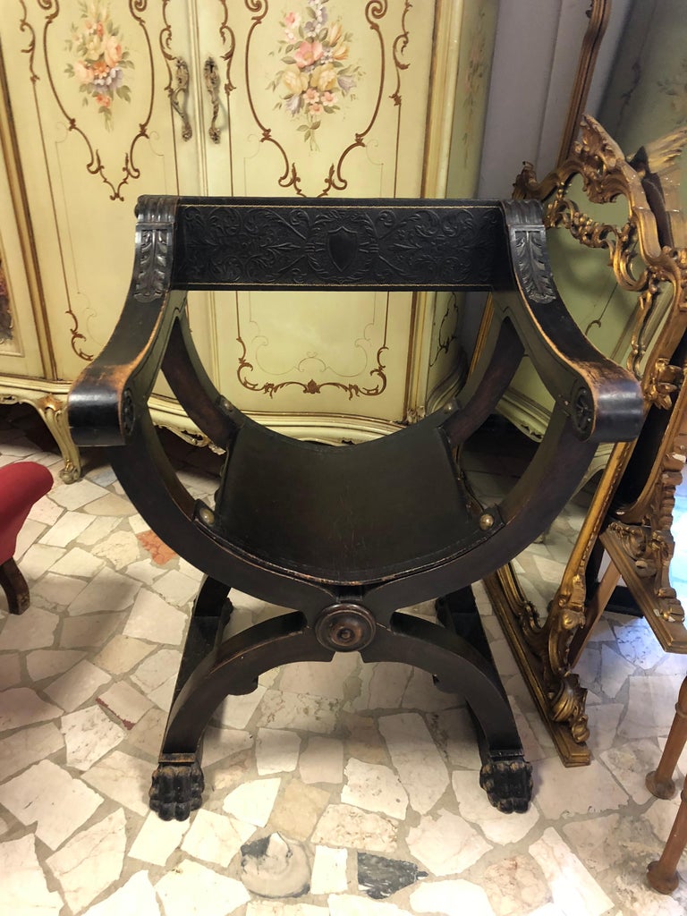 Dante's Chairs , Savonarola Authentic Wooden Italian Armchairs Leather ...
