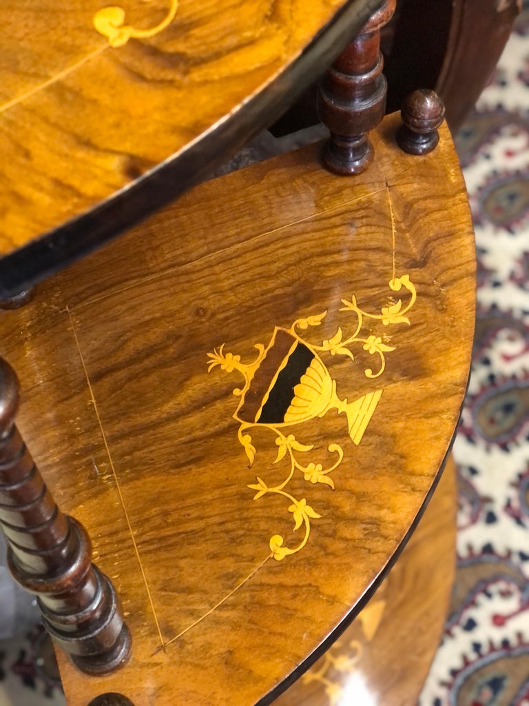 Late 19th Century Dutch Hand Carved Corner Shelf with Inlaid ...