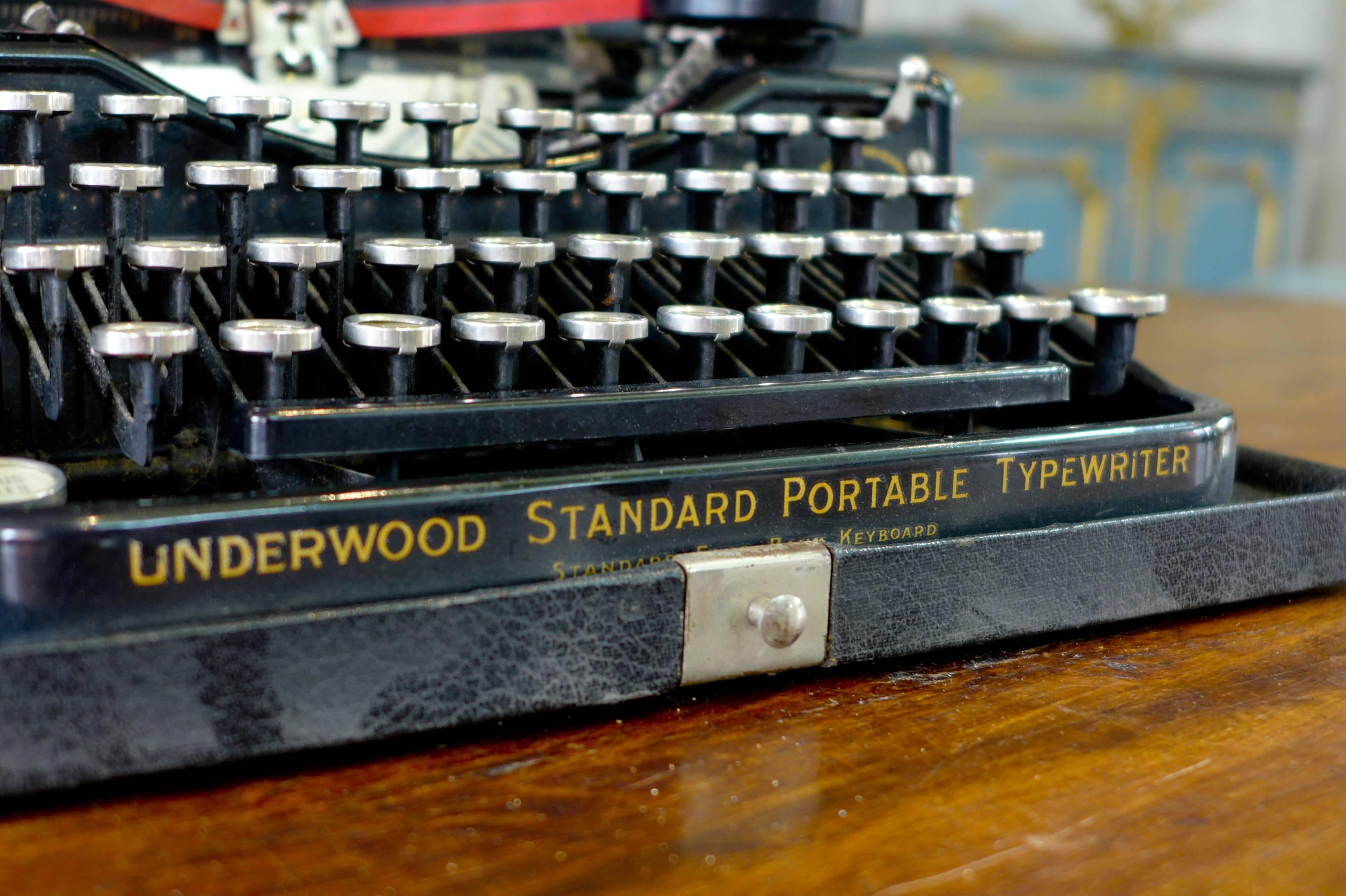 Antique Early Underwood 4 Bank Portable Standard Typewriter at 1stDibs ...
