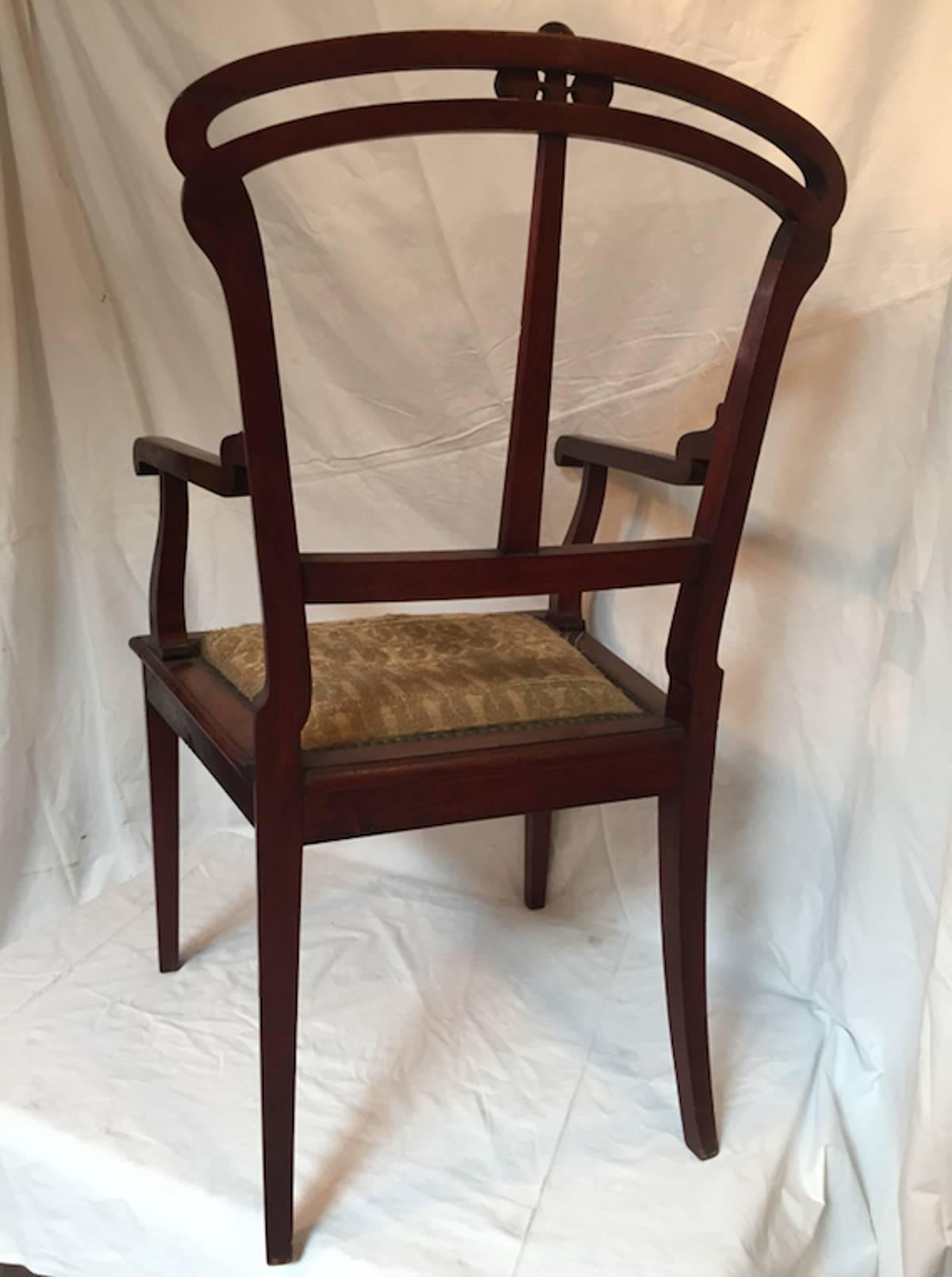 Carlo Zen Authentic Art Nouveau Armchair, Italy at 1stDibs | carlo zen ...