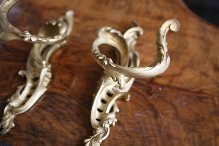 19th Century French Pair of Bronze Door Handles, Signed P.D. at 1stDibs