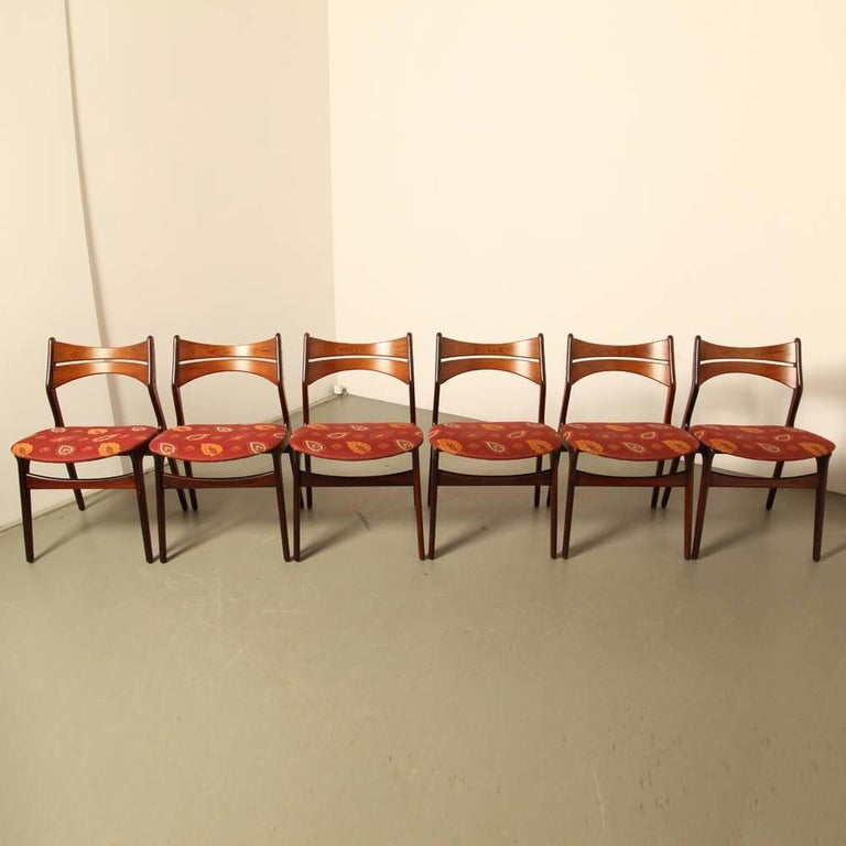 Erik Buck Model 310 Dining Room Chairs Set of Six For Sale at 1stDibs