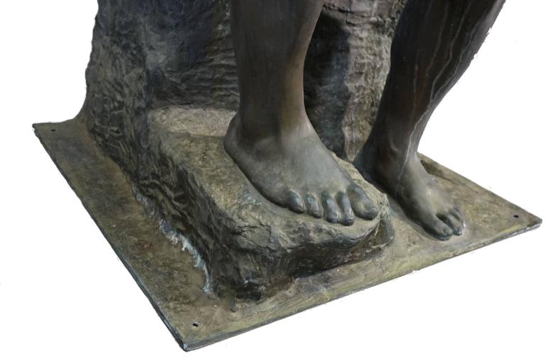 "The Thinker" Huge Bronze Sculpture by Ernesto Bazzaro, 1926, Milan ...